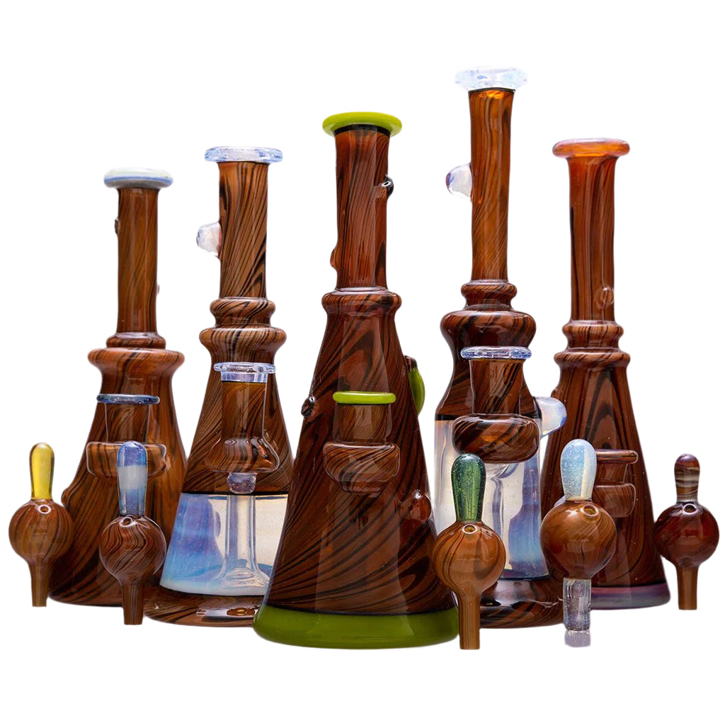 Woodgrain Banger Hangers Dab Rigs By Leary Glassworks woodgrain-banger-hangers-dab-rigs-by-leary-glassworks