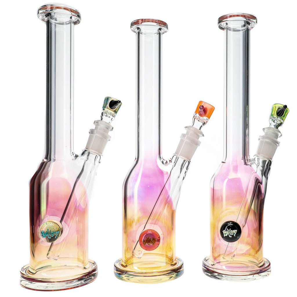 Fumed Straight Tube Bongs from Ben Wilson Glass