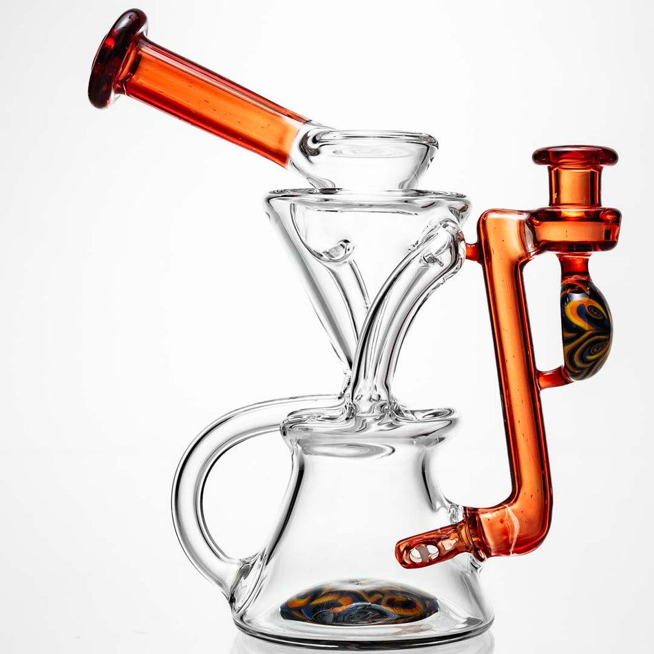 Thumbprint Recycler Dab Rigs by EBox Glass