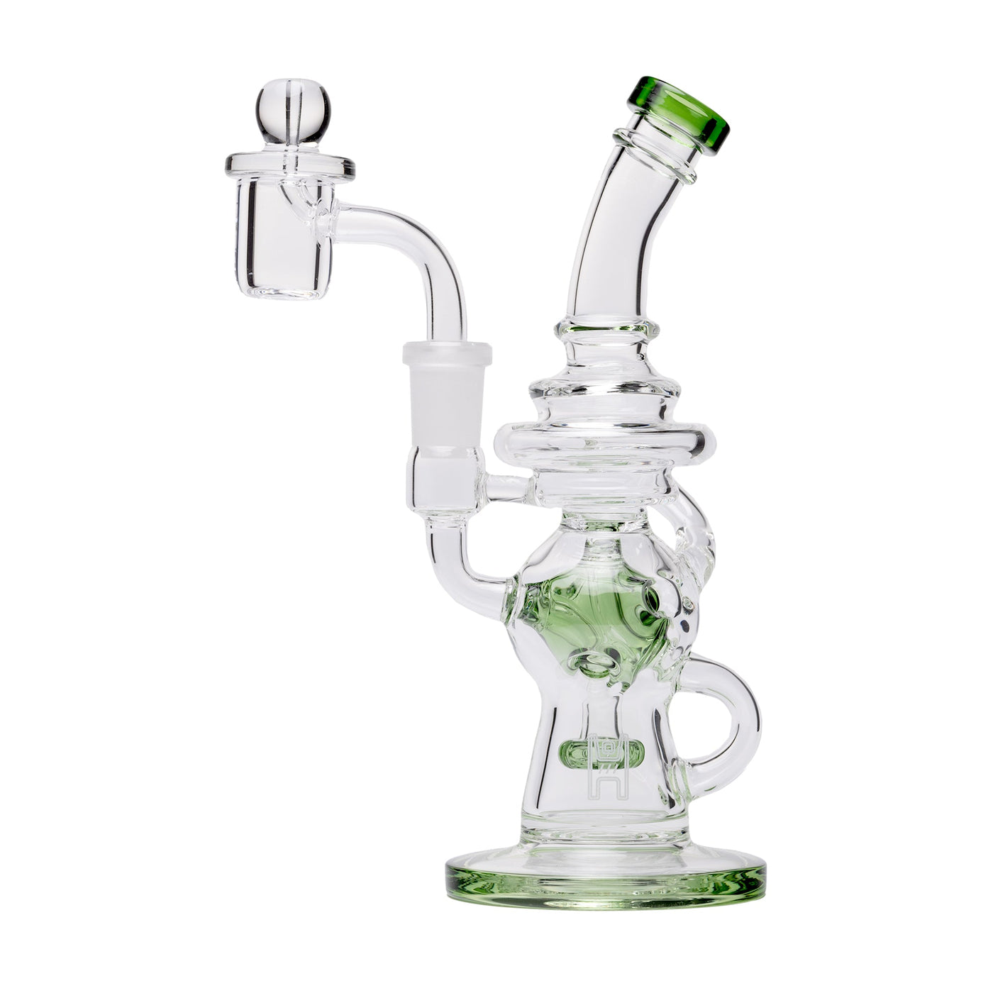 Human Grade Glass 7" Swiss Perc Dab Rig | Built-In Reclaim – Aqua Lab ...