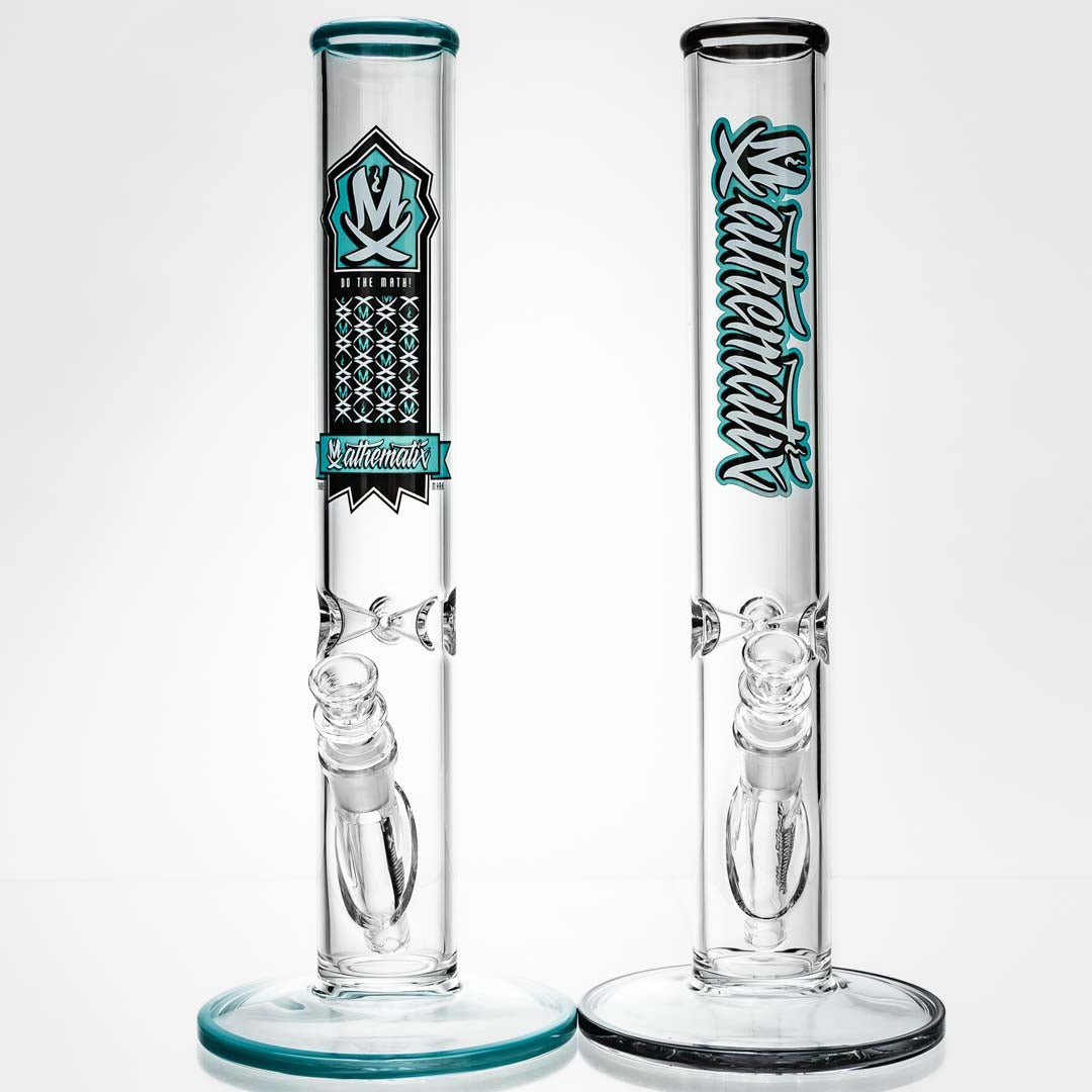 Mathematix Glass | 14-inch Straight Tube Bongs - Aqua Lab Technologies
