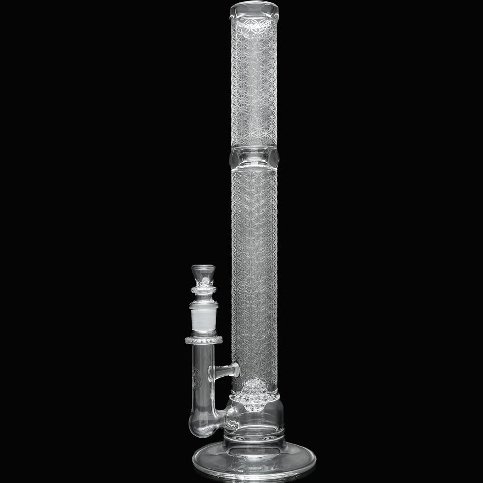Straight Tube Lace-Sphere Bongs by Seed of Life Glass