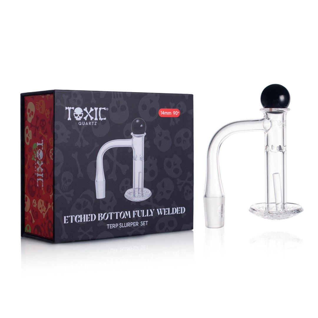 Toxic Quartz Etched Bottom Terp Slurper Set | Hash & Rosin Ready – Aqua ...