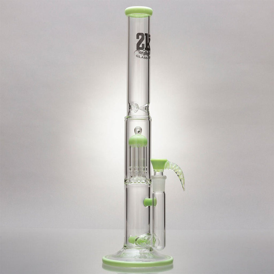 Dual MeshLine to Octo Percolator Bongs by 2K Glass Art
