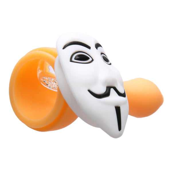 Anonymous Themed Silicone Hand Pipes - Aqua Lab Technologies