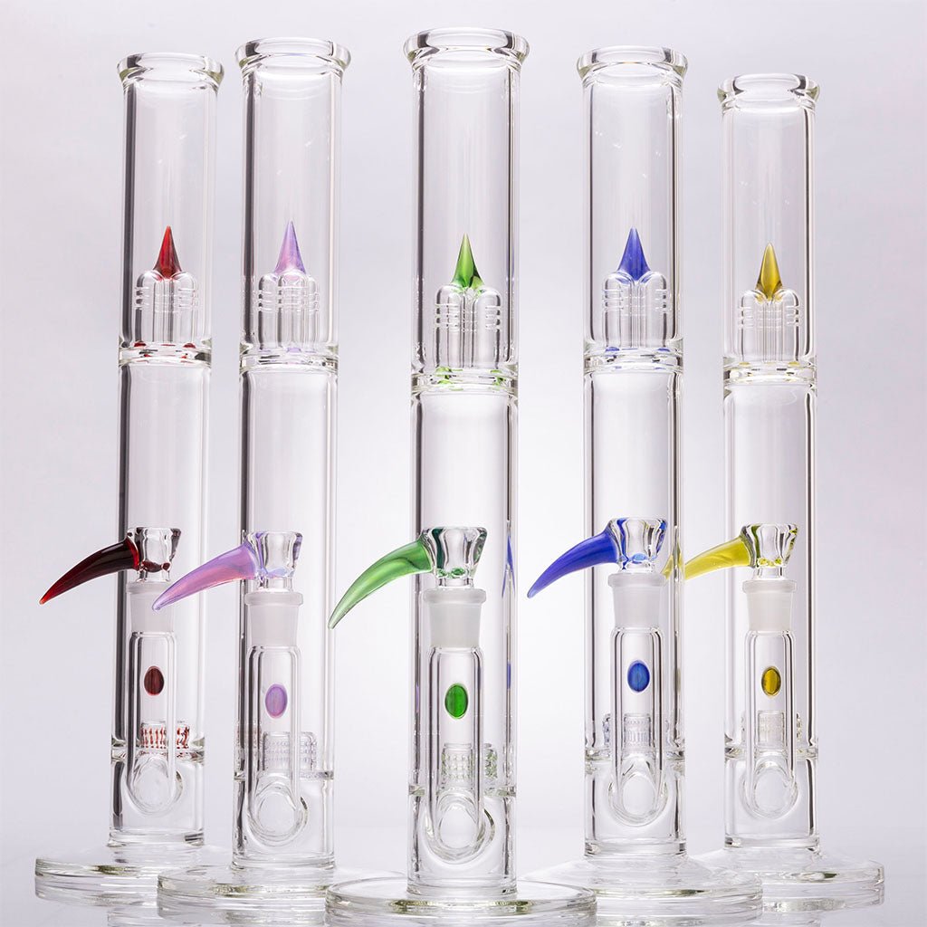 Half Gridded Cap Bongs by Kenta Kito Glass - Aqua Lab Technologies