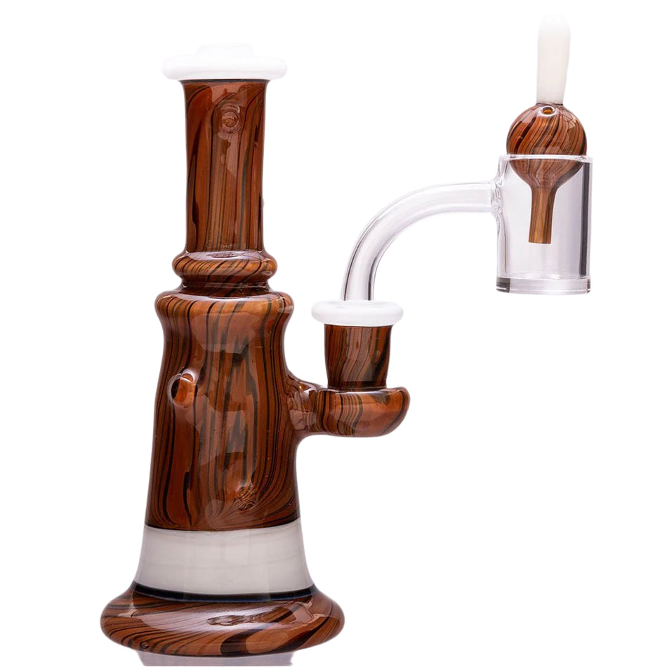 Woodgrain Banger Hangers Dab Rigs by Leary Glassworks