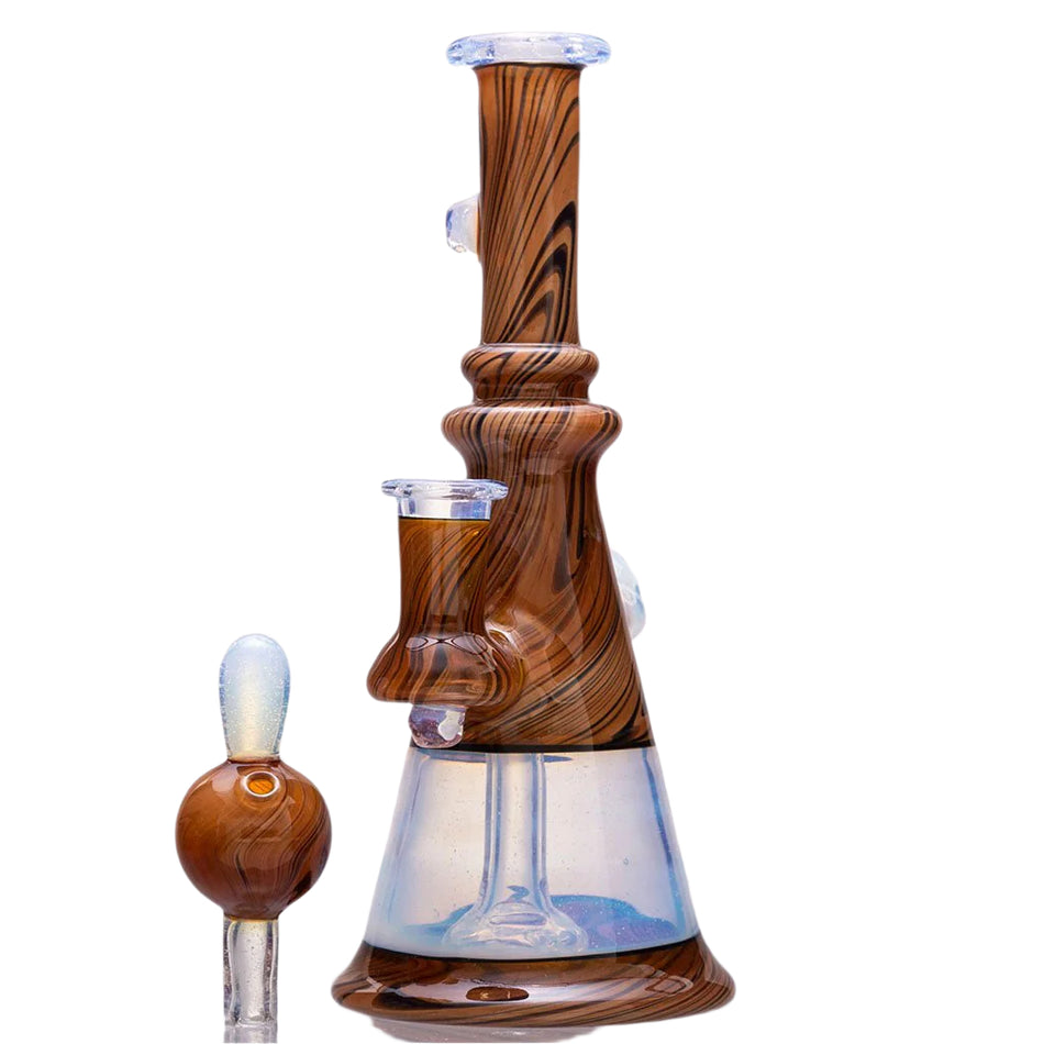 Woodgrain Banger Hangers Dab Rigs by Leary Glassworks