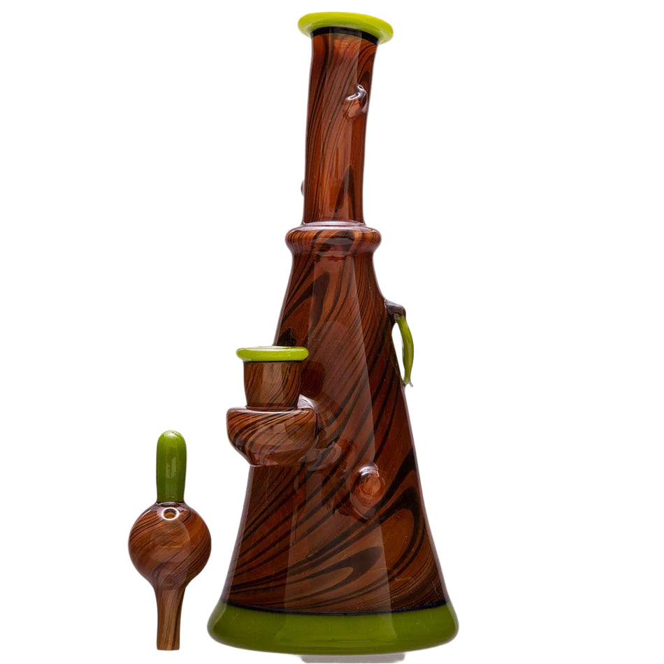 Woodgrain Banger Hangers Dab Rigs by Leary Glassworks