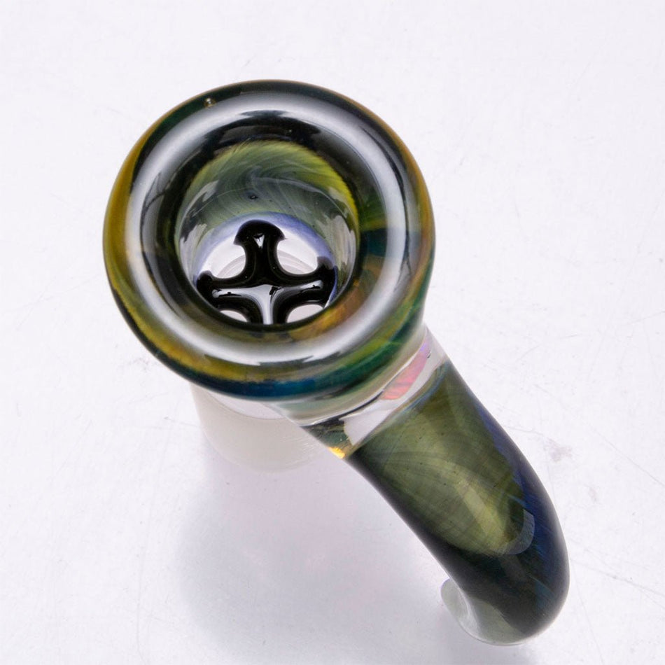 18mm Worked Screen Bong Slides by LV Glass