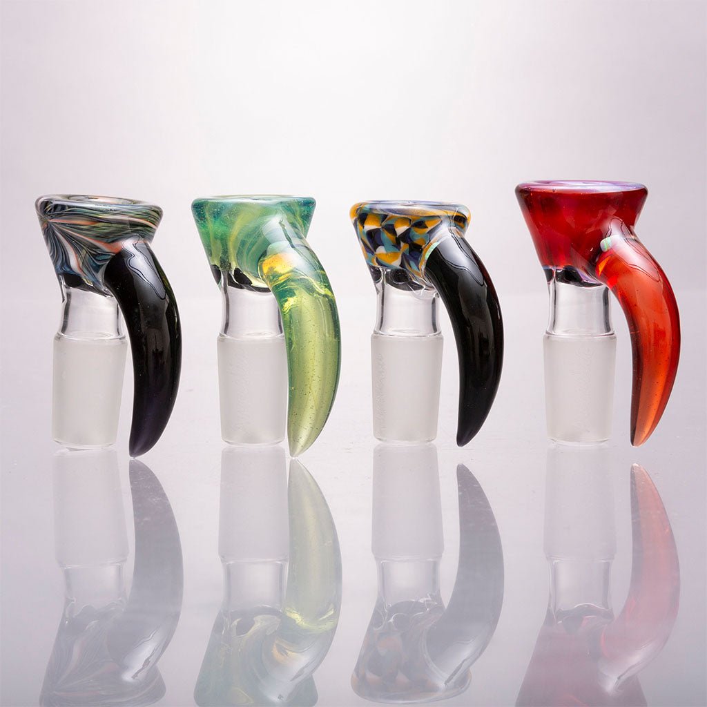 18mm Worked Screen Bong Slides by LV Glass