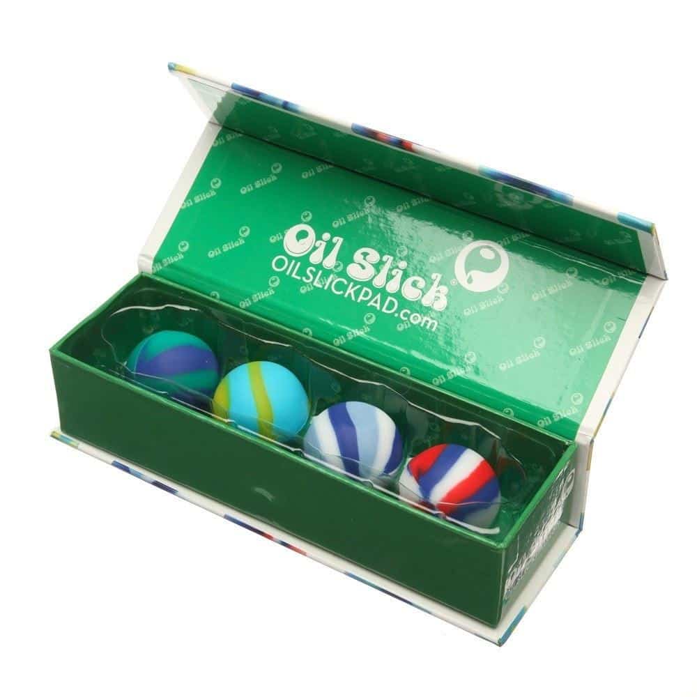 Oil Slick | Four Pack of Blue Mix Slick Ball Minis - Aqua Lab Technologies