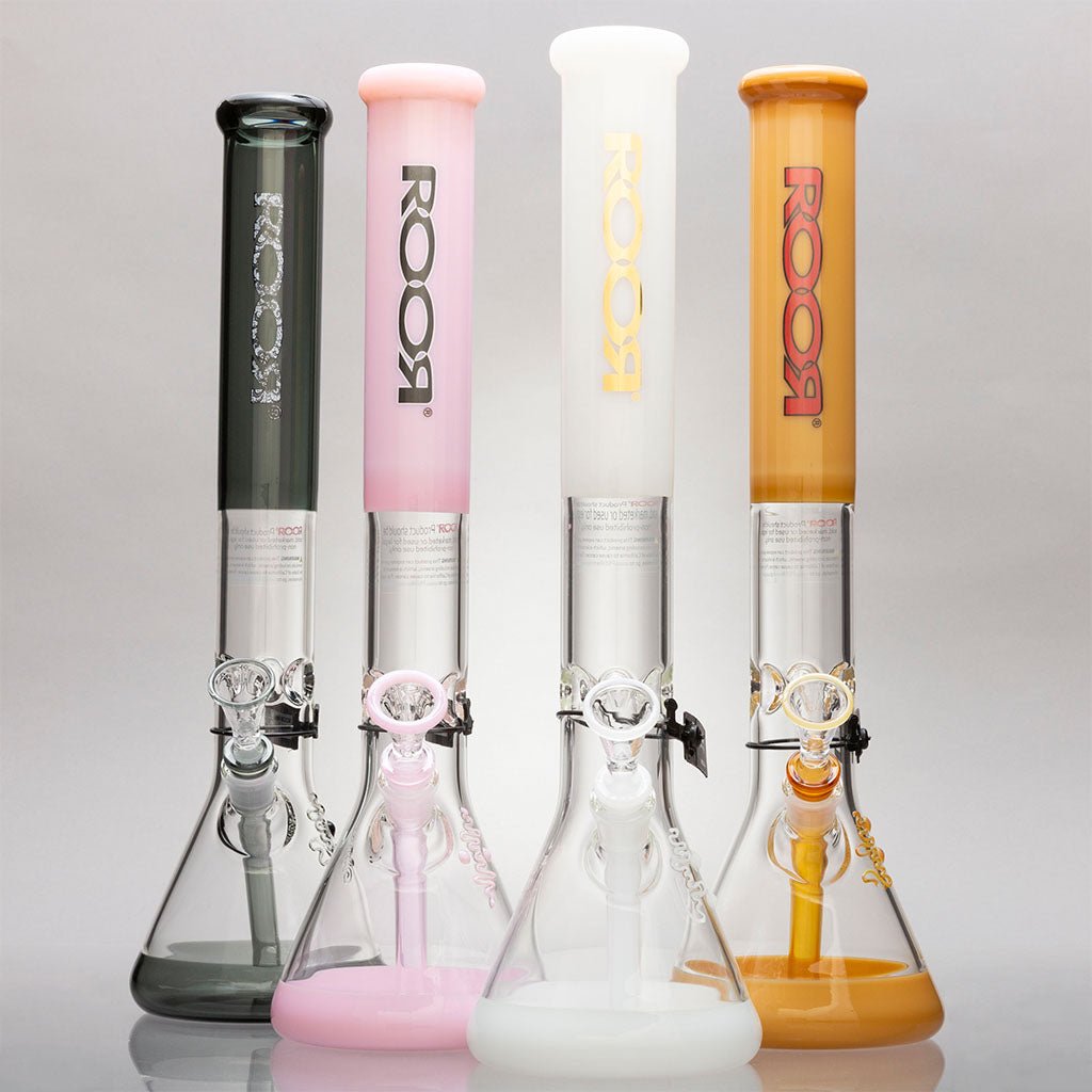 18-inch Colored Beaker Bongs from RooR Glass