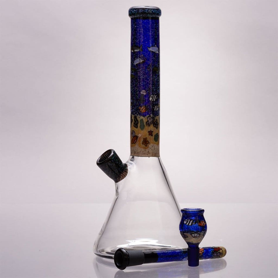 12" Aquatic Themed Heady Bong by Strobel Glass – Aqua Lab Technologies