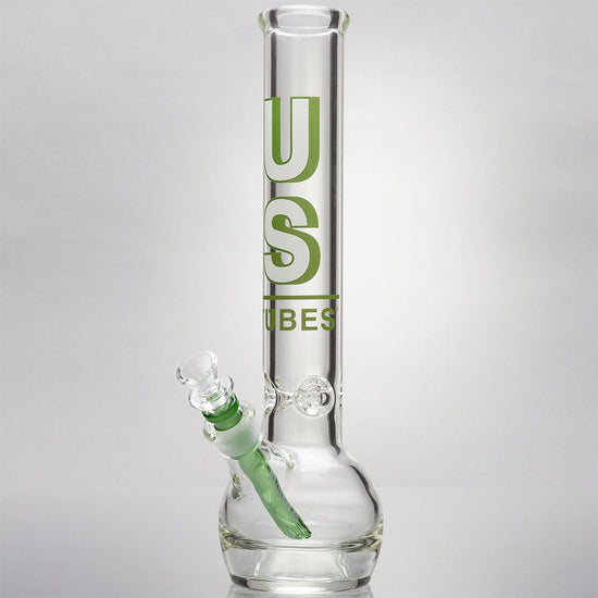 14-inch 7mm Thick Glass Round Bottom Bongs by US Tubes